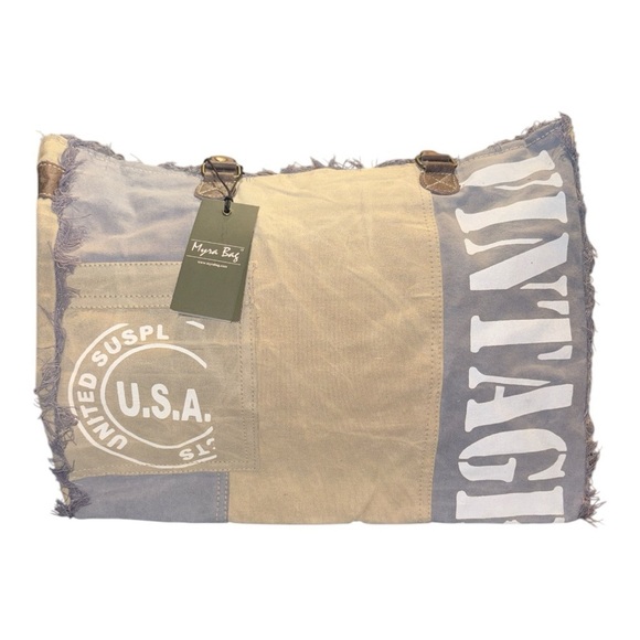 Myra Bag | Bags | Myra Bag Nostalgia Weekender With Raw Edge Front ...